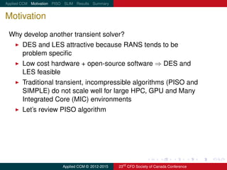 A Projection Method Based Fast Transient Solver for Incompressible Turbulent Flows | PDF ...