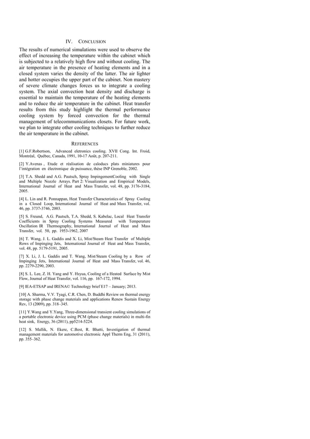 Cfd simulation of telecommunications cabinet | PDF