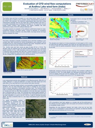 Wind resource assessment on a complex terrain: Andhra Lake project ...