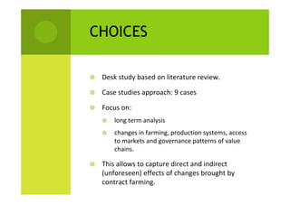 Contract farming experiences in developing countries | PDF