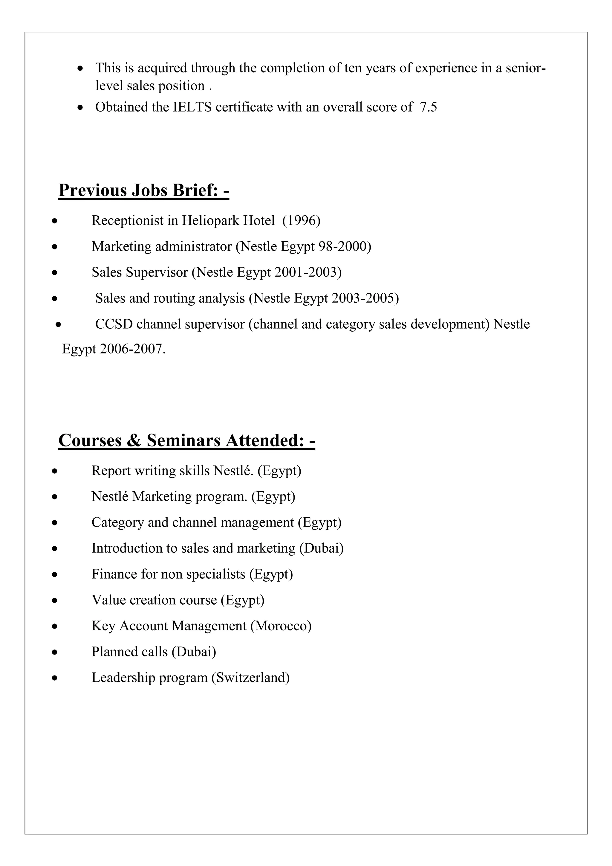 Curriculum vitae Adel Soliman | PDF | Business Administration | Business
