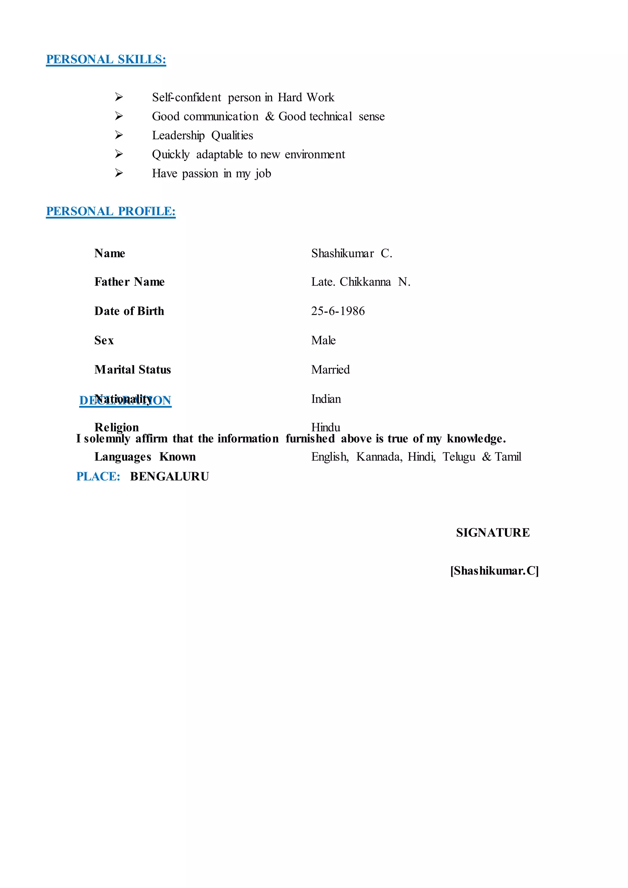 Shashikumar CV_Updated2017 | DOCX