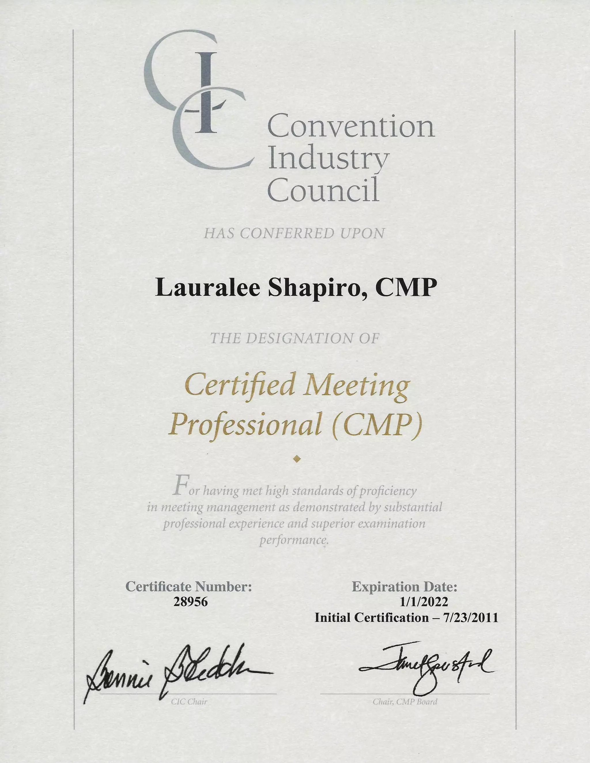 CMP Certificate - 2016 - 2022 | PDF