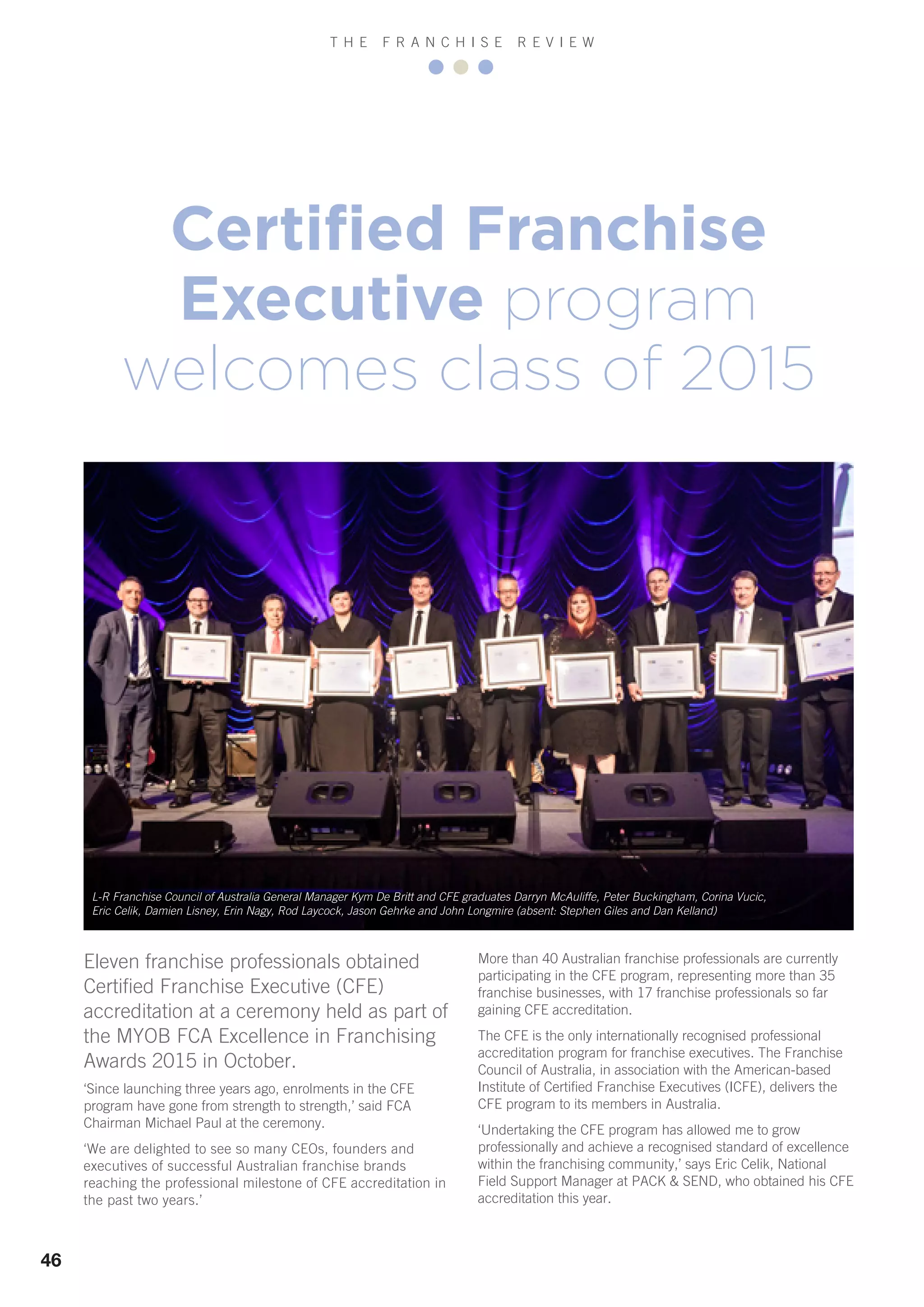 Cfe article franchise review dec 2015 lr | PDF | Business Accounting & Finance | Business