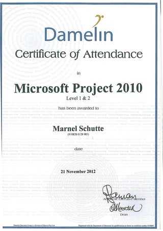 MS Project course | PDF
