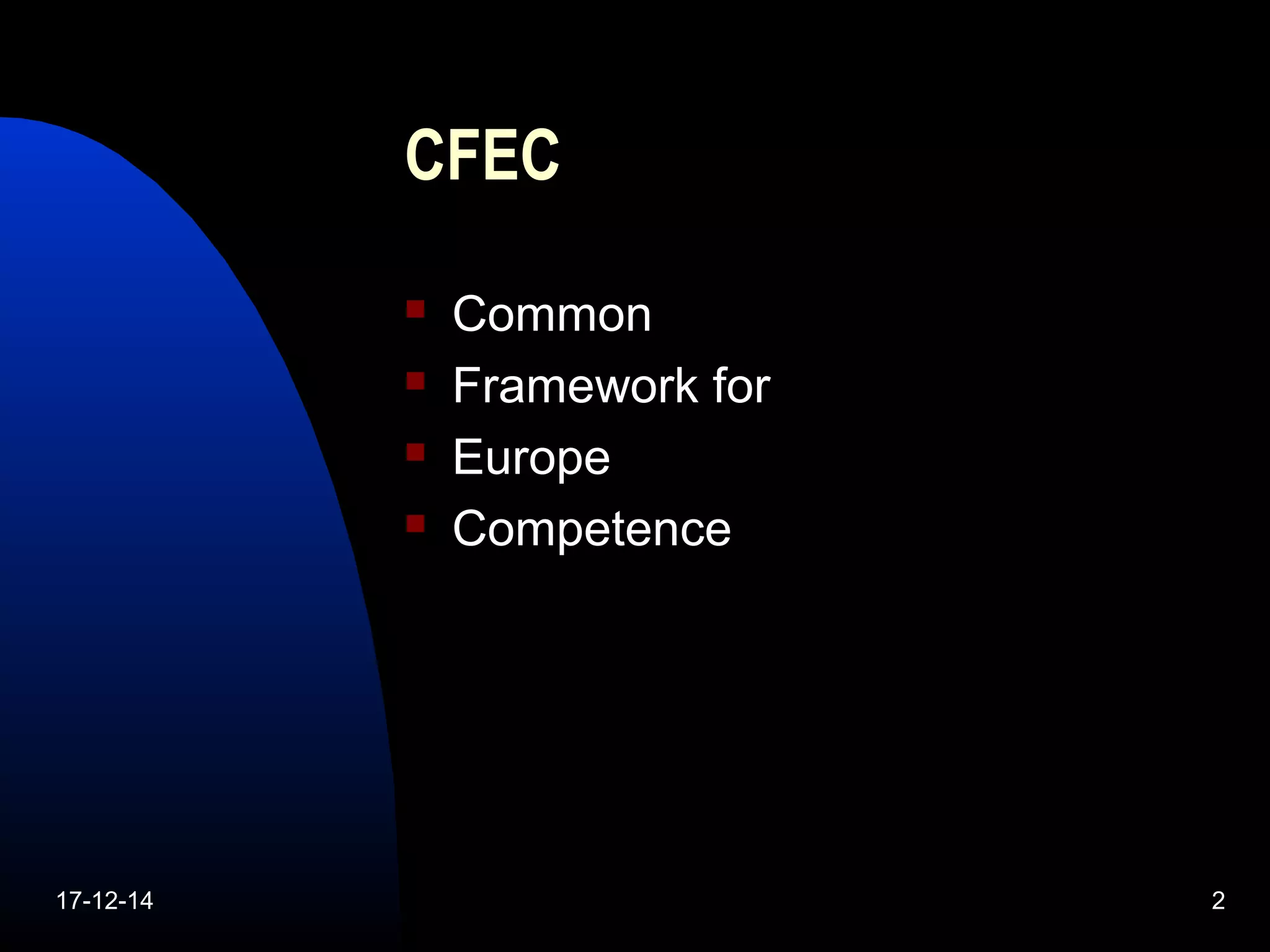 CFEC Jo Reijnders ppt | PPT | Education