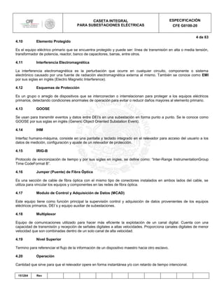 De caseta integral para subestaciones eléctricas ( CFE G0100-20). | PDF