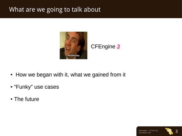 CFEngine, 4 years later | PPT