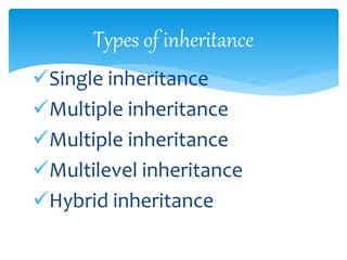 abitha-pds inheritance presentation | PPTX | Programming Languages ...