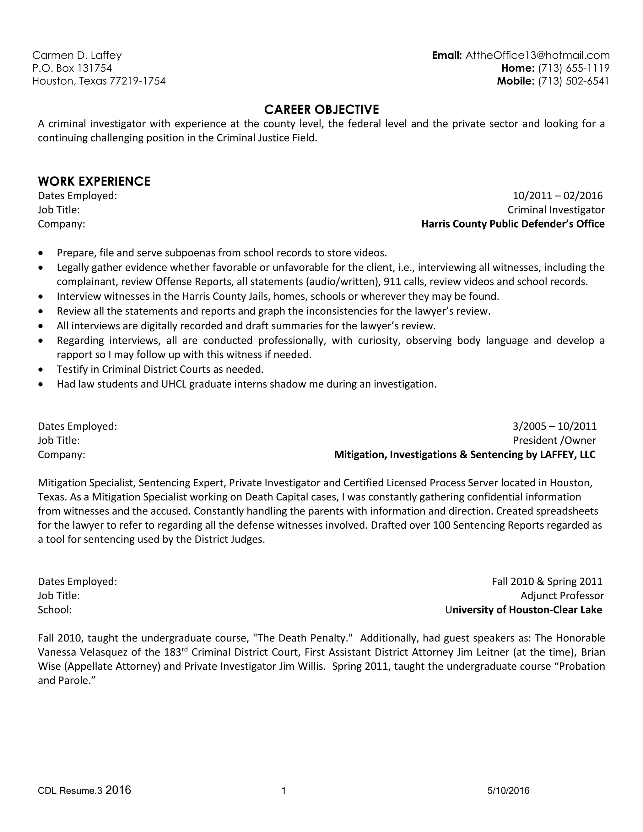 CDL Resume.3.1 2016 | PDF
