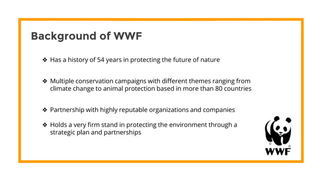wwf final presentation slides | PPTX | Non-Profit Organizations ...