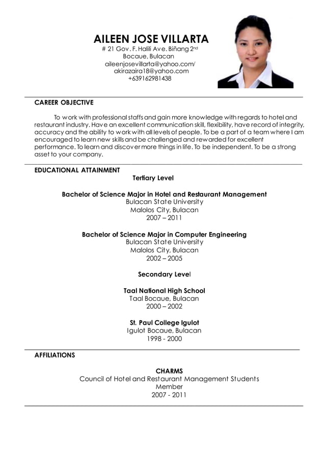 Aileen J. Villarta resume | PDF