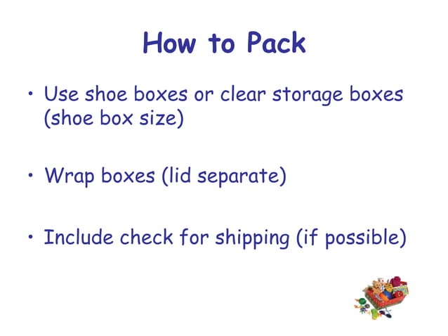 How to pack a shoe box | PPT