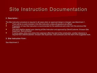 Site Instruction Provision | PPT