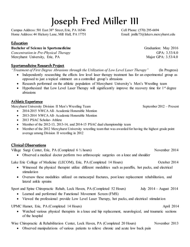 Joseph Miller's Resume | PDF