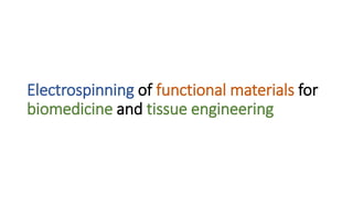 Electrospinning of functional materials | PPT