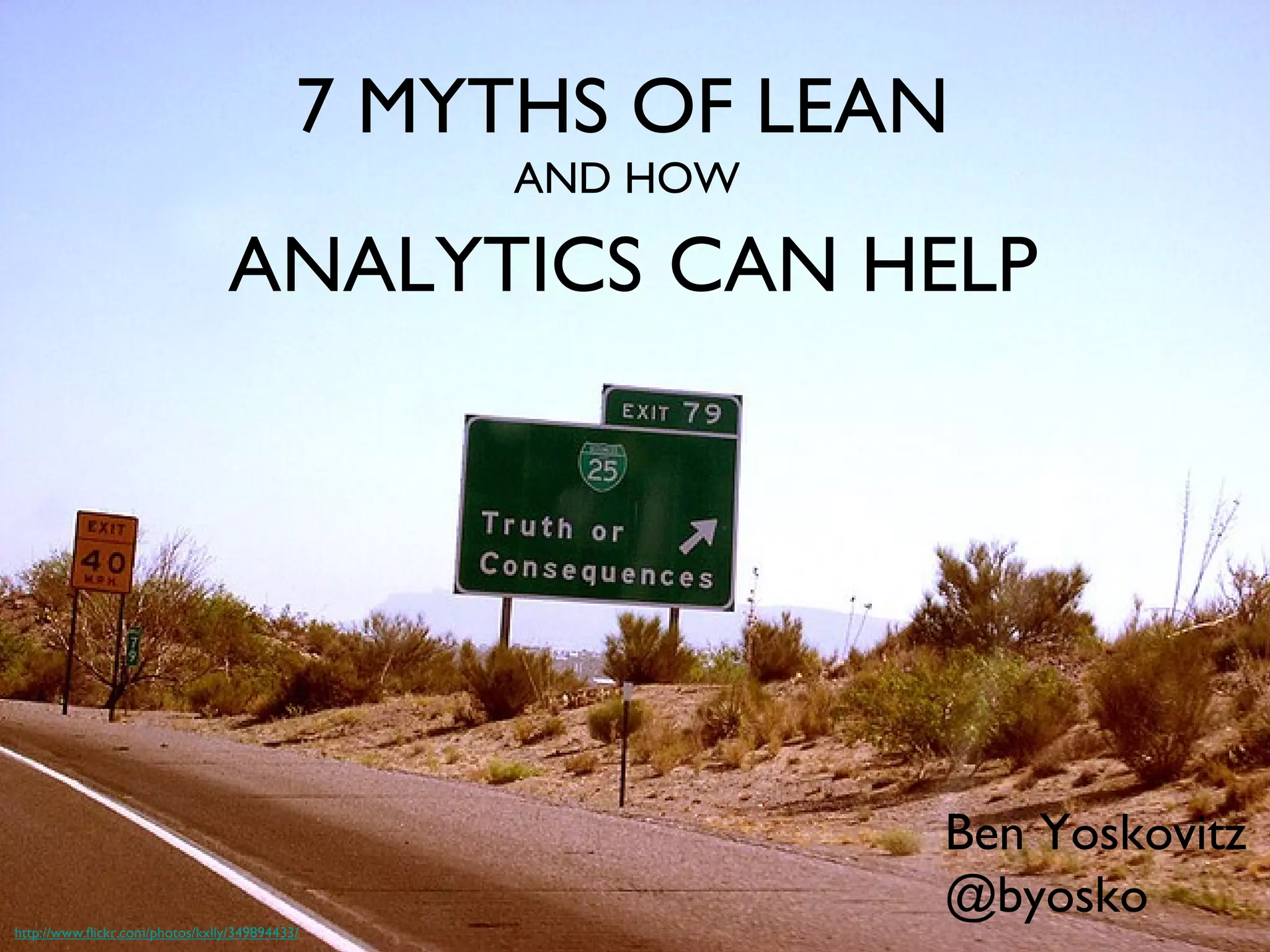 7 Myths of Lean and How Analytics Can Help | PPT