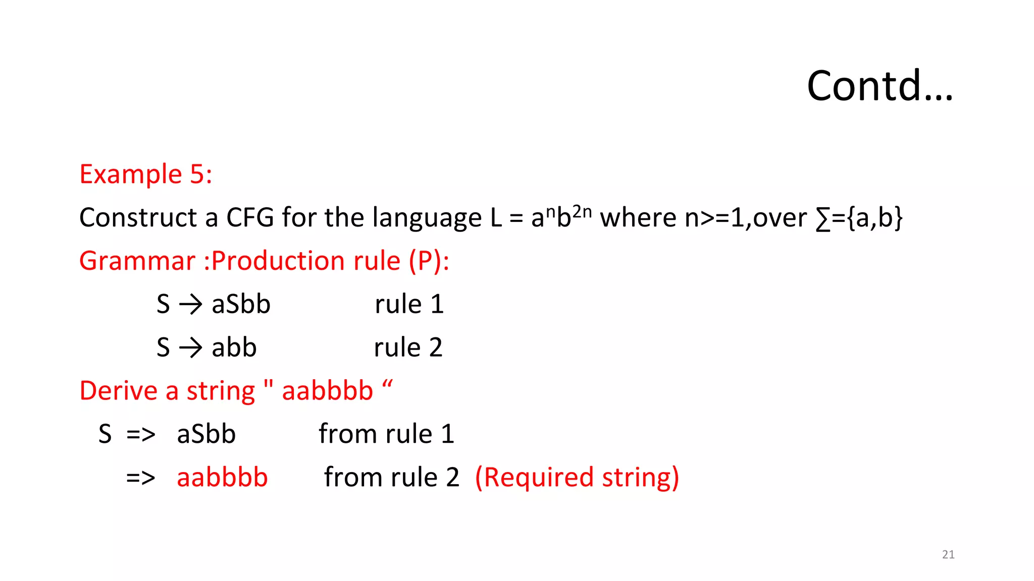 Automata theory - CFG and normal forms | PPTX