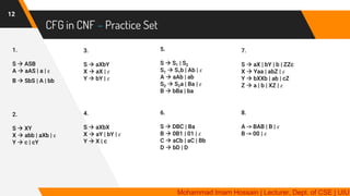 TOC 7 | CFG in Chomsky Normal Form | PDF