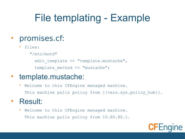 What is new in CFEngine 3.6 | PPT