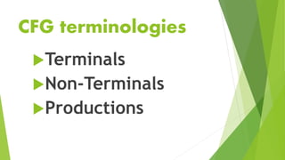 Cfg terminologies | PPTX