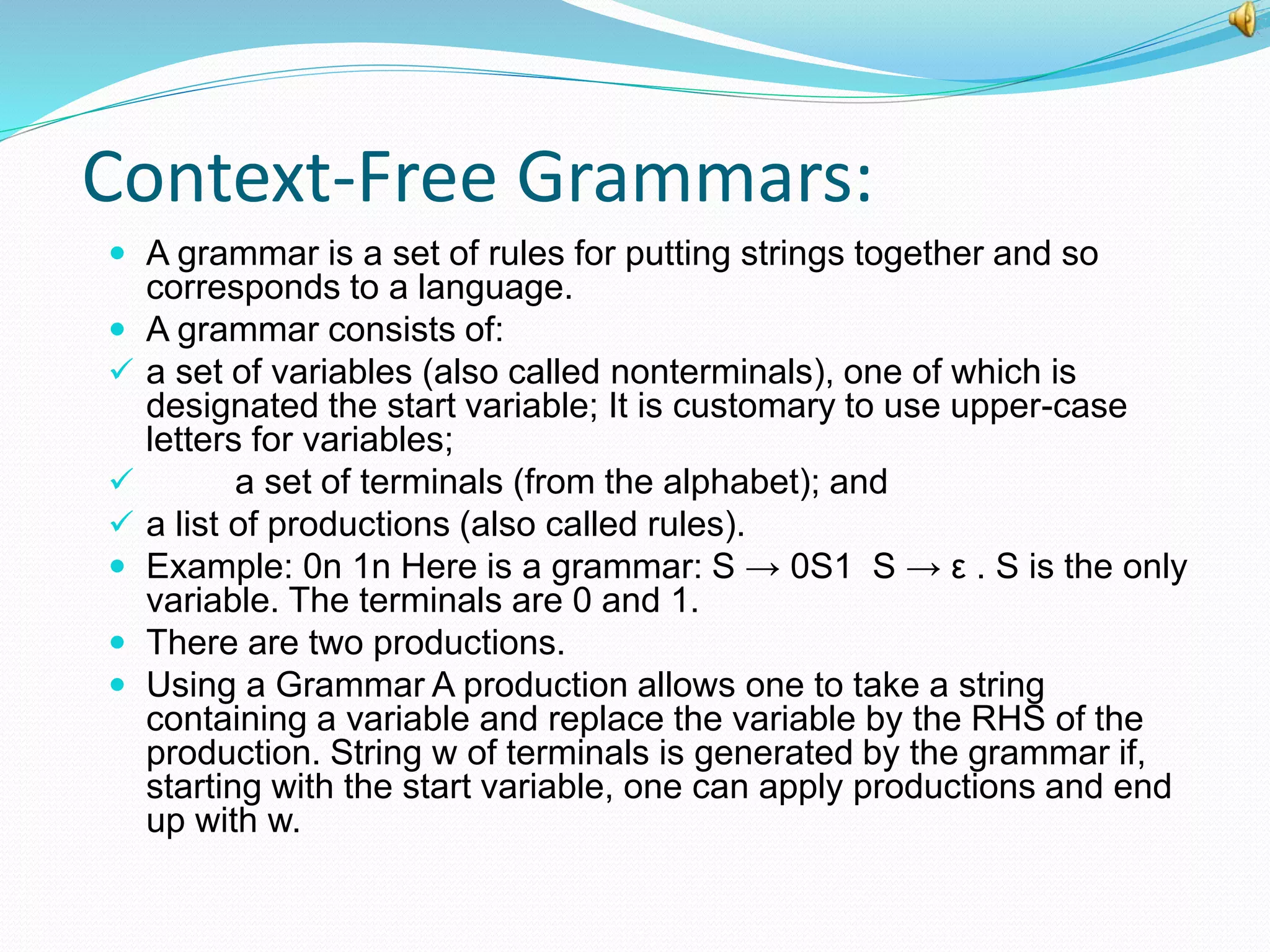 Conteext-free Grammer | PPT
