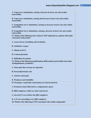 Medical surgical nursing quiz | PDF