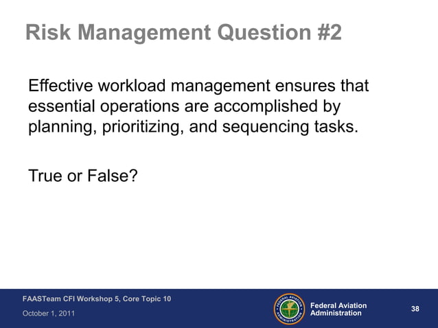 CFI Workshop - Module 5 Risk Management | PPT | Air Travel | Travel Type