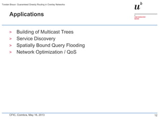 Guaranteed Greedy Routing in Overlay Networks | PPTX | Computer Networking | Computing