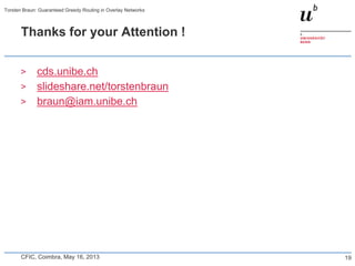 Guaranteed Greedy Routing in Overlay Networks | PPTX | Computer Networking | Computing