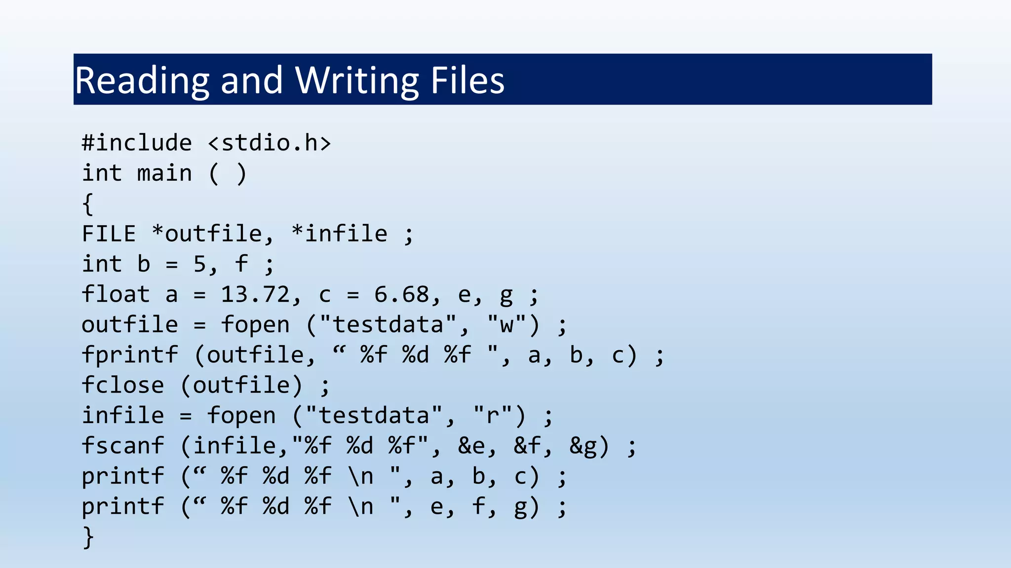 File in C language | PPTX