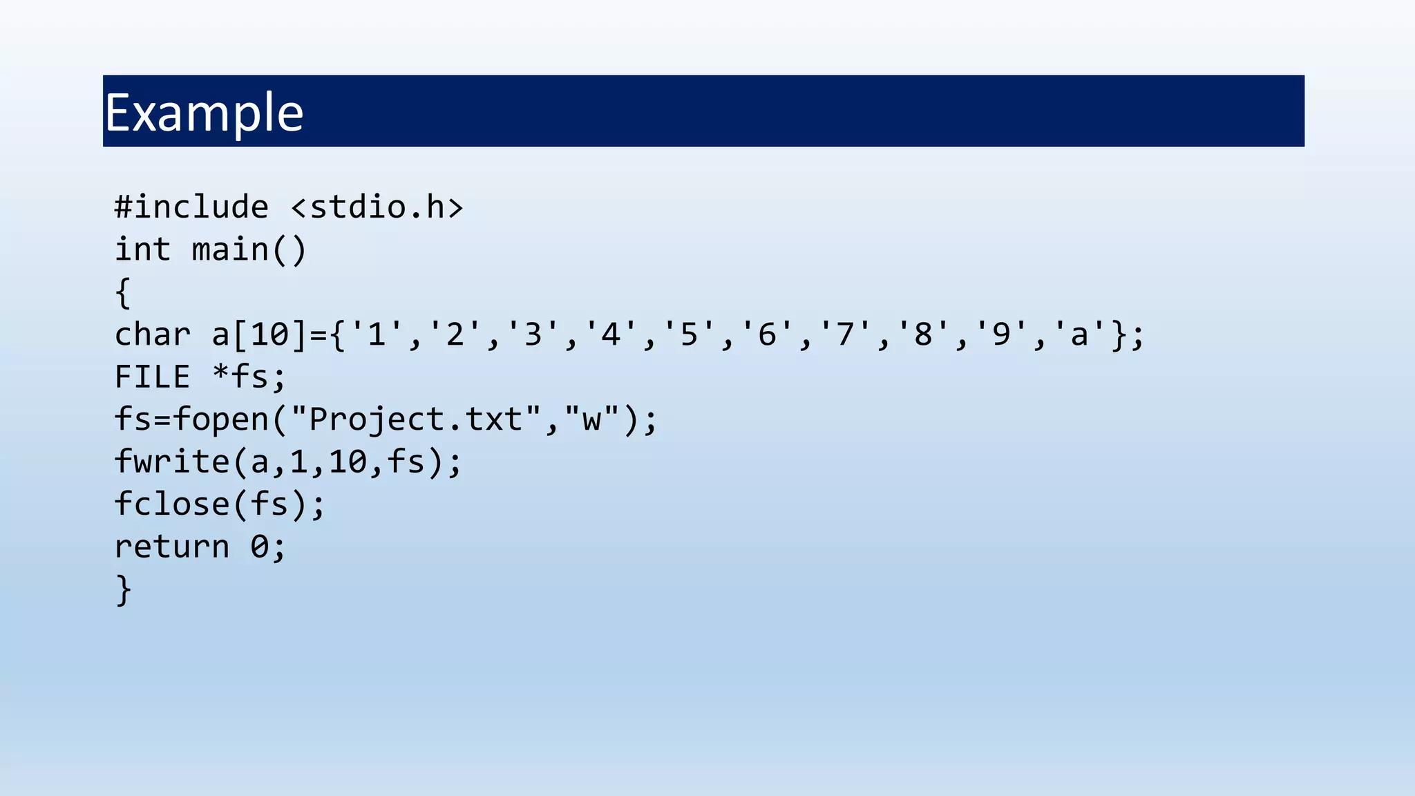 File in C language | PPTX