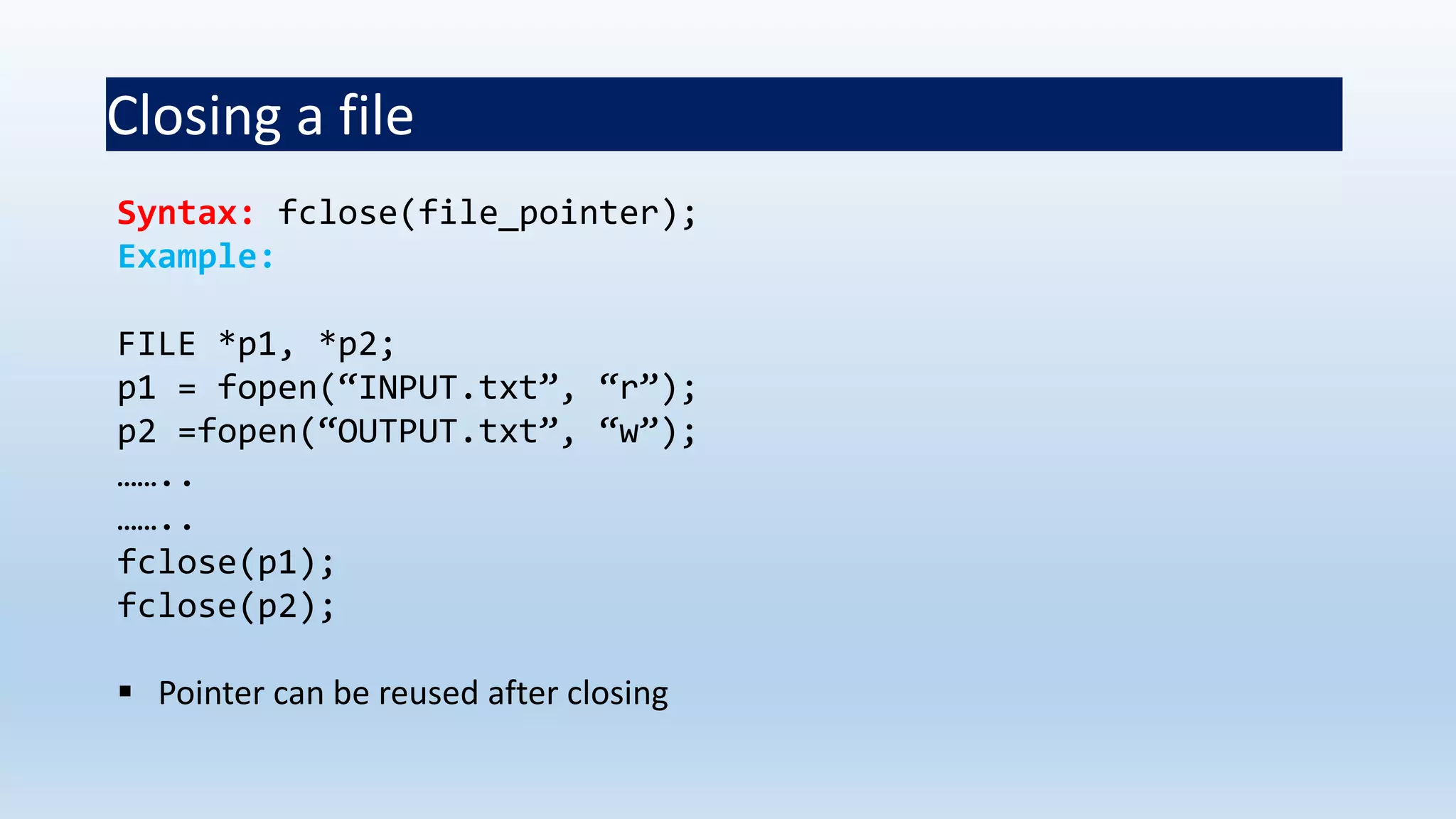 File in C language | PPTX