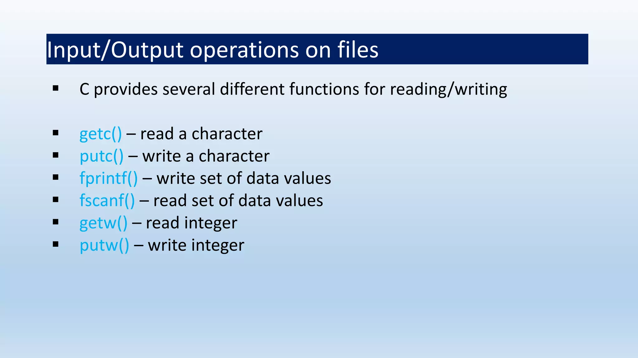 File in C language | PPTX