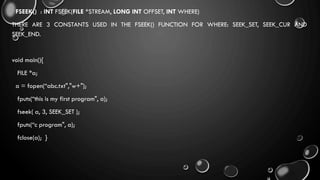 File Handling in C Programming | PDF | Programming Languages | Computing