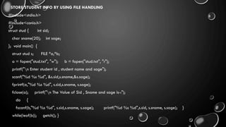 File Handling in C Programming
