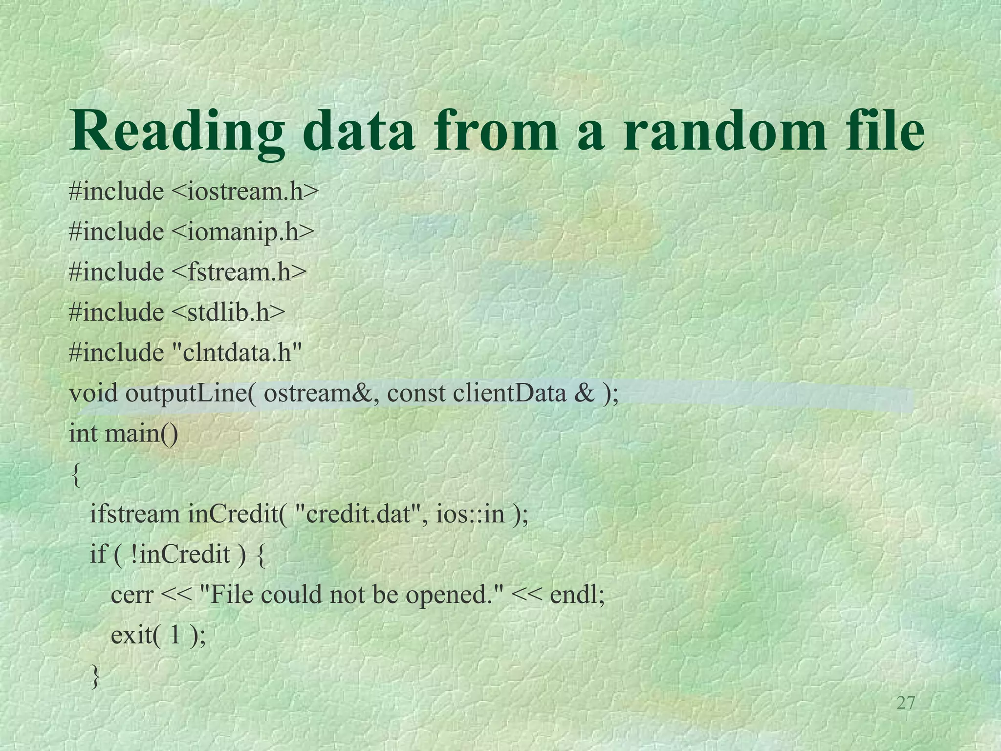 C++ files and streams | PPT