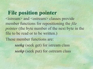 C++ files and streams | PPT