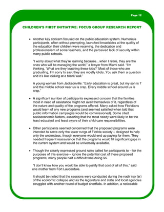 Focus Group Report | PDF