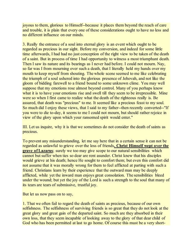 C finney death of his saints | PDF