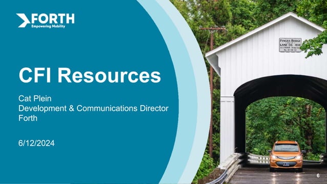 Charging Fueling & Infrastructure (CFI) Program Resources by Cat Plein ...