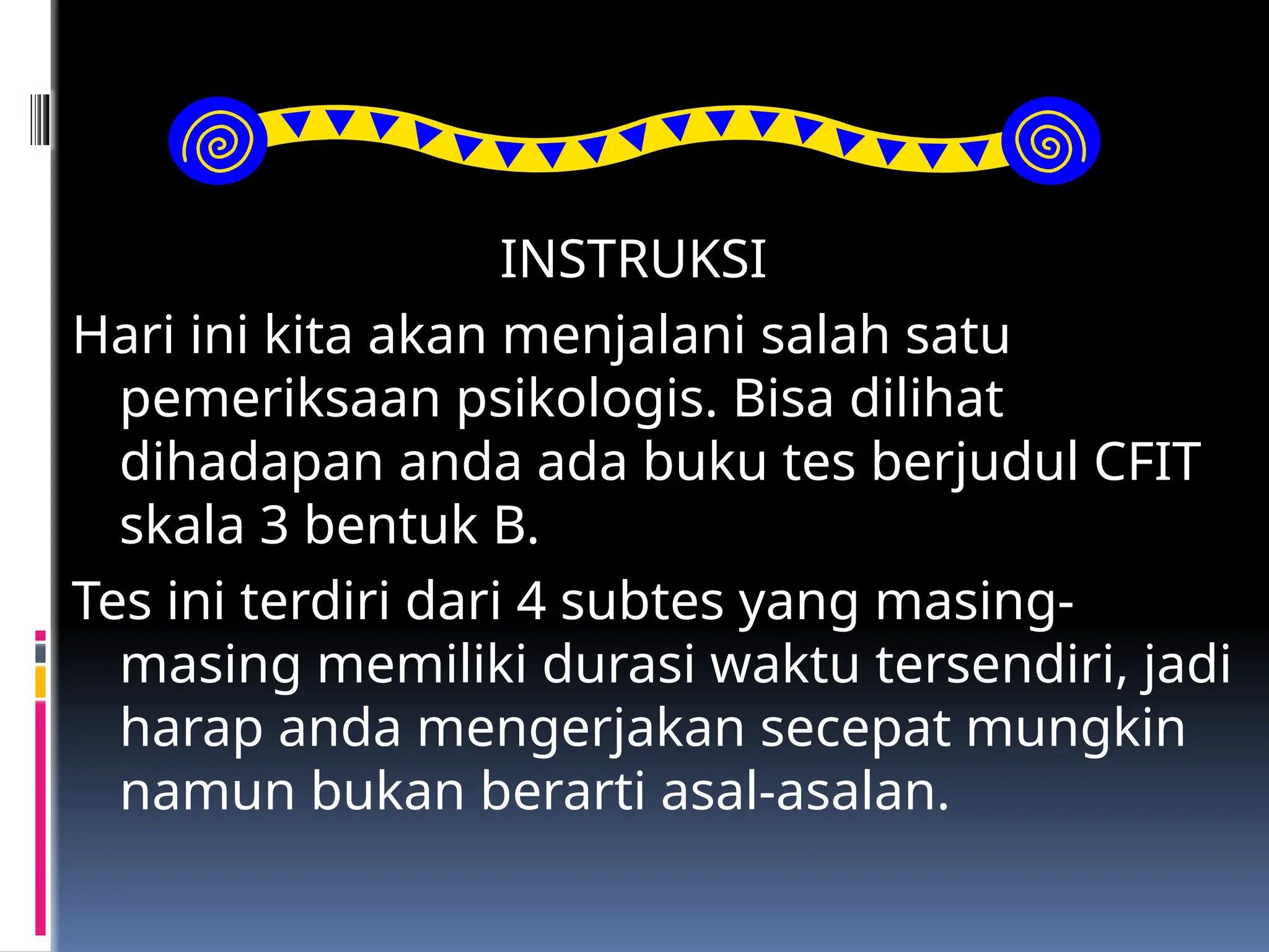 Instruksi CFIT Skala 2B psikologi test ppt | PPTX