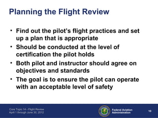 CFI Workshop - Module 14 The Flight Review | PPT