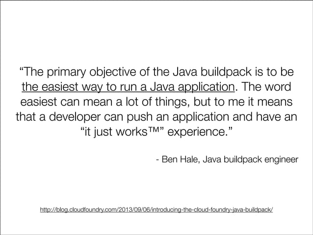 Run your Java apps on Cloud Foundry | PPT