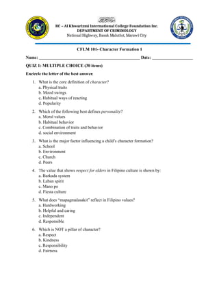 Character Formation quiz 1, 2, and 3.docx
