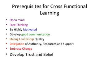 Cross Functional Learning and Teamwork | PPT