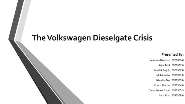 Volkswagen Dieselgate Crisis | PPTX