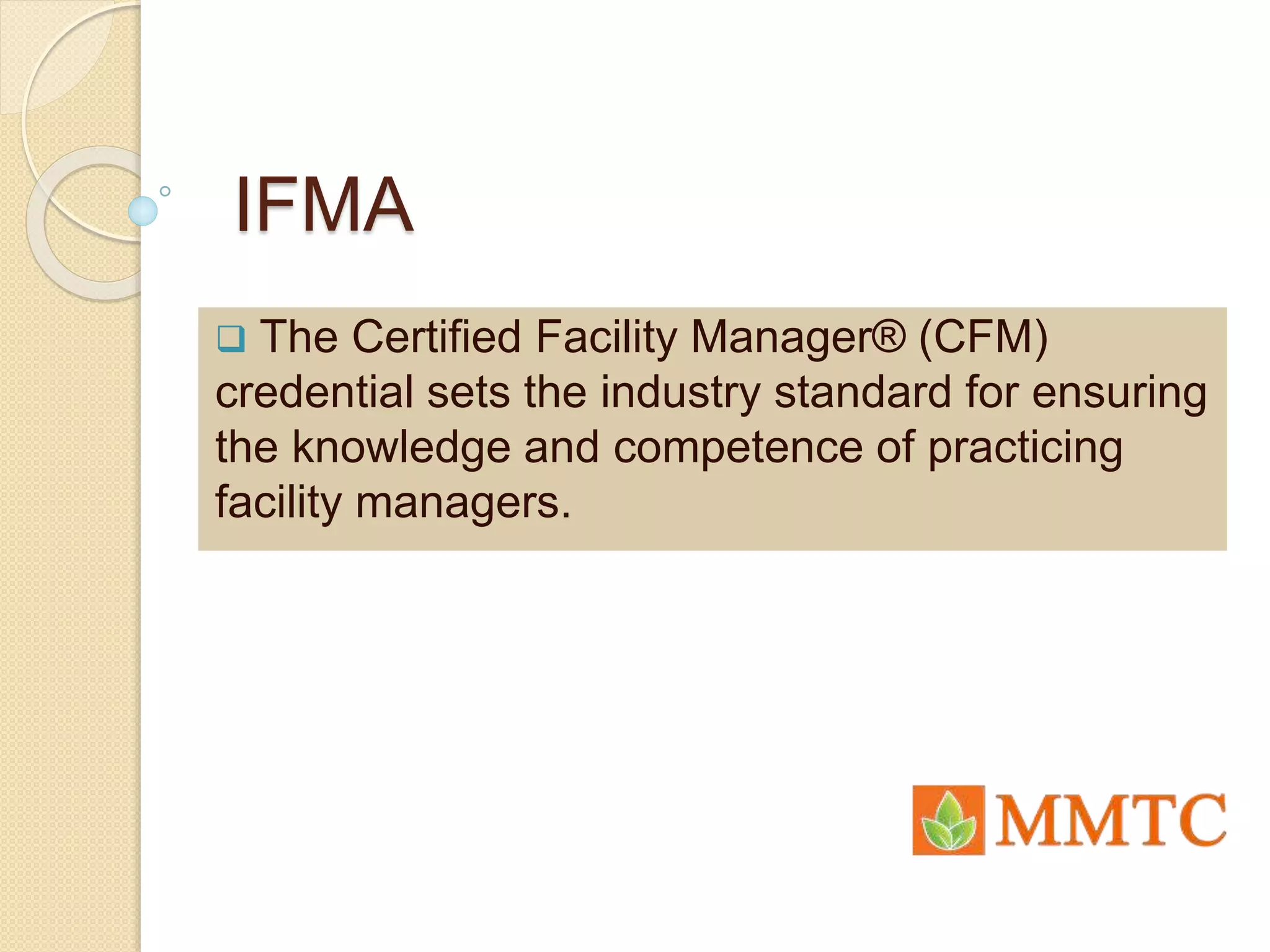 Cfm certified facility manager | PPTX