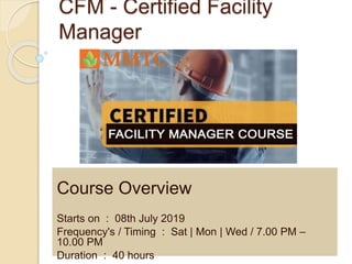 Cfm certified facility manager | PPTX