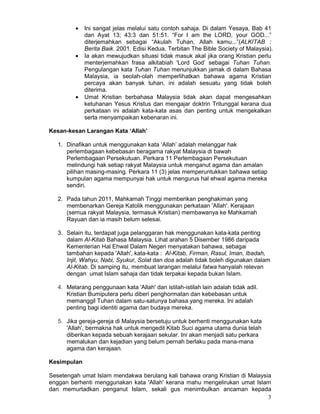 BILA, MENGAPA DAN BAGAIMANA KRISTIAN MENGGUNAKAN KATA ‘ALLAH’ (CFM 2013 ...